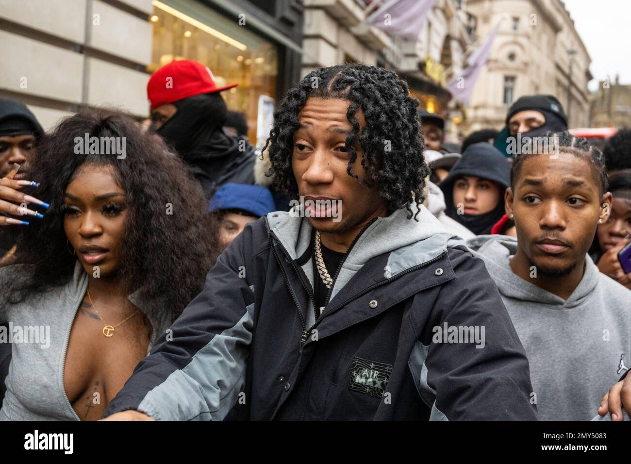 London, UK. 4 February 2023. Digga D, a drill rapper, makes a stealth ...