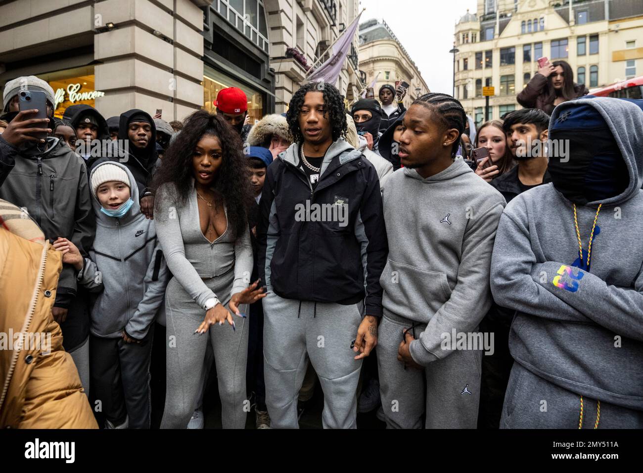 London, UK. 4 February 2023. Digga D, a drill rapper, makes a stealth ...