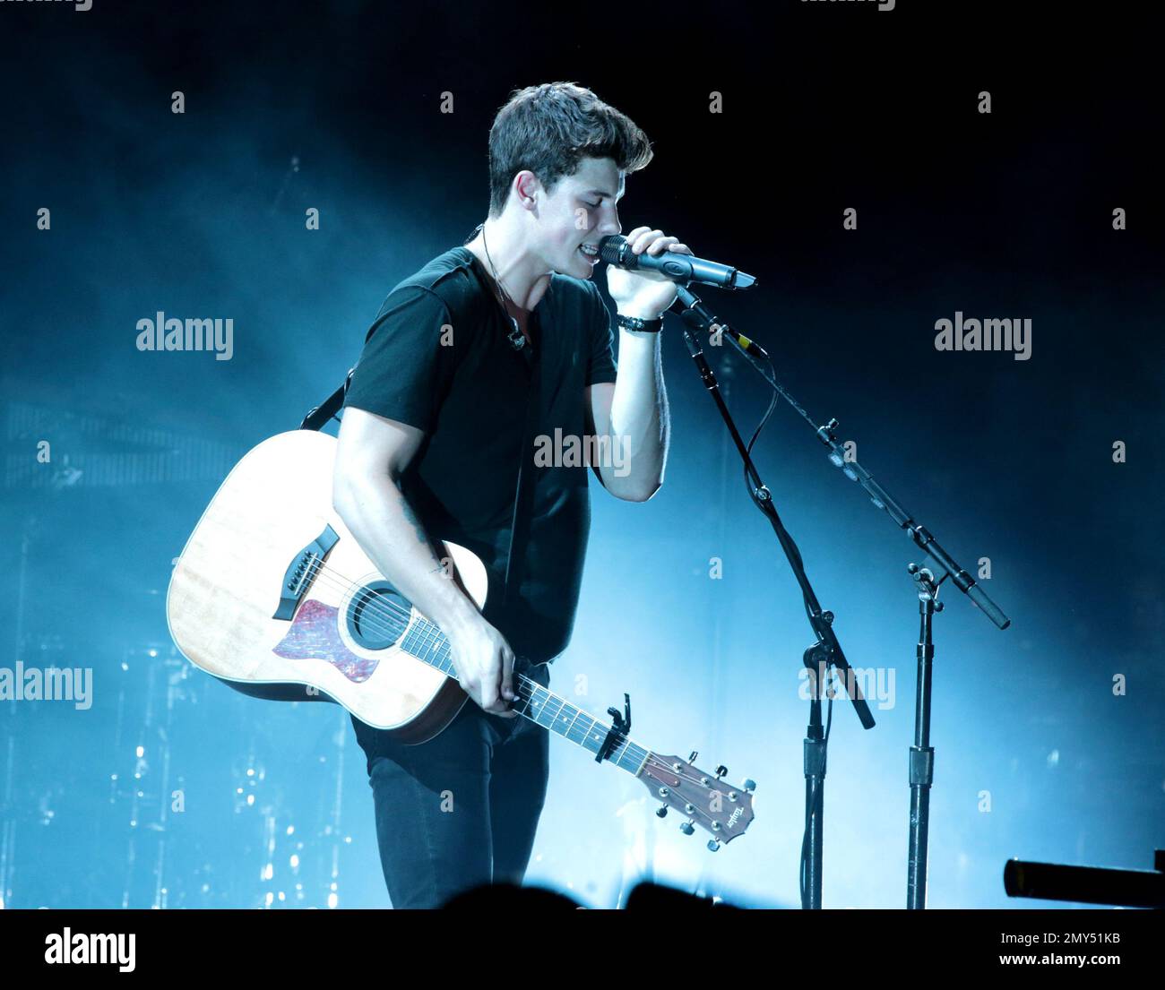 Shawn Mendes performs in concert during his “Shawn Mendes World Tour ...