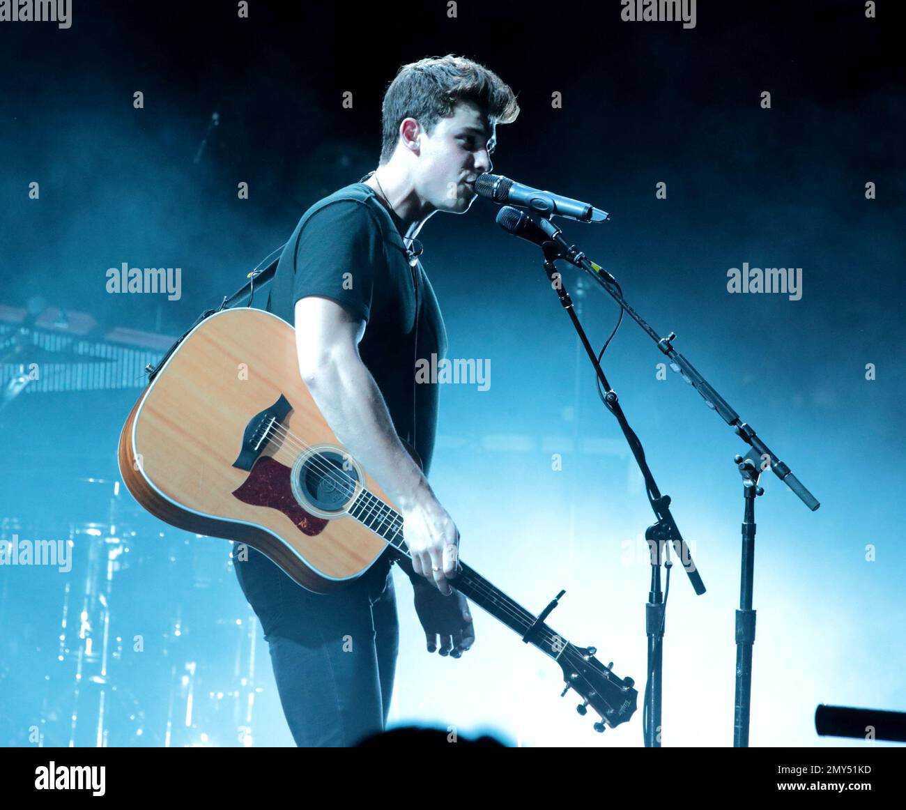 Shawn Mendes performs in concert during his “Shawn Mendes World Tour ...