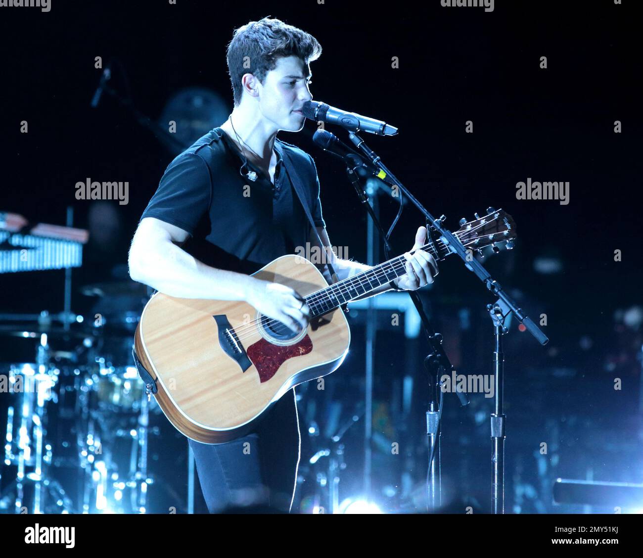 Shawn Mendes performs in concert during his “Shawn Mendes World Tour ...