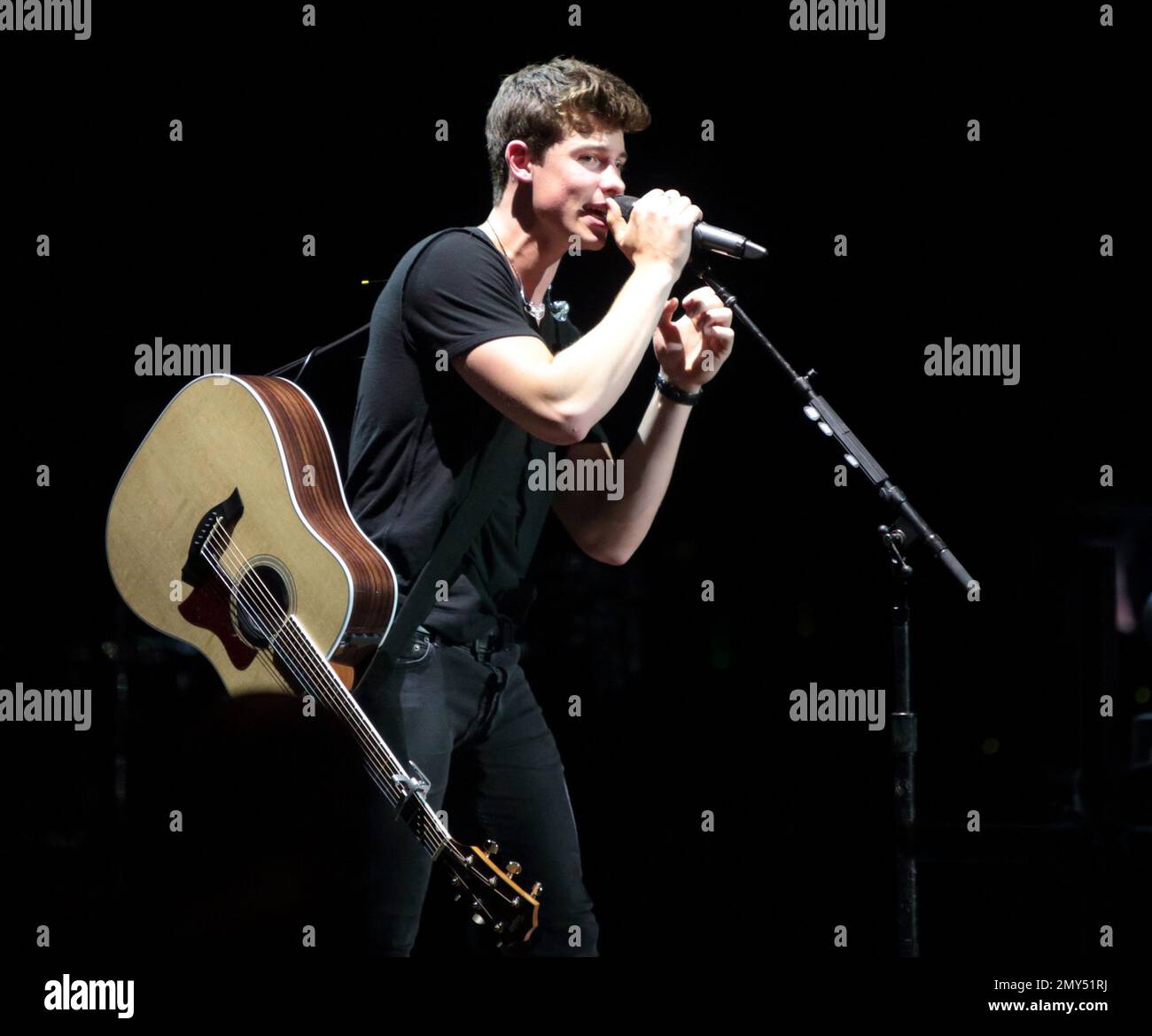 Shawn Mendes performs in concert during his “Shawn Mendes World Tour ...
