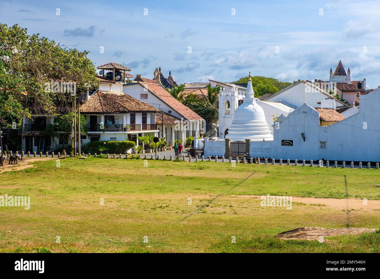 Inside the old Dutch Fort area of Galle, a walled coastal town in Sri ...