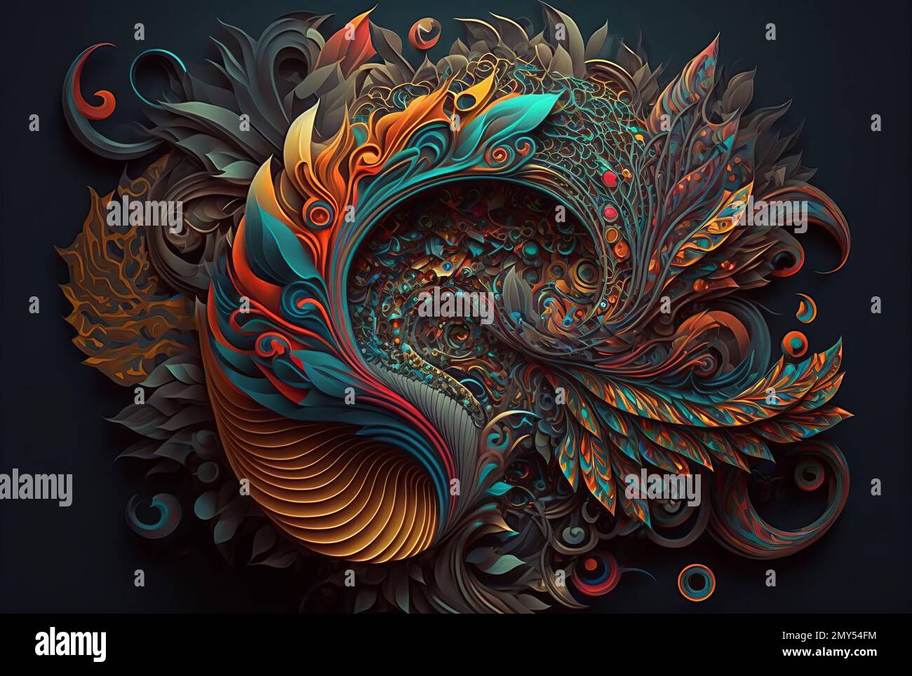 Swirly wallpaper hi-res stock photography and images - Alamy