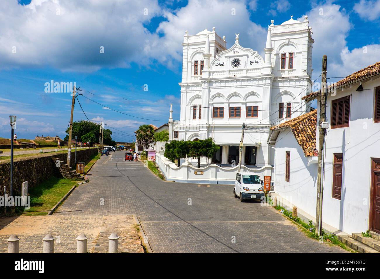 Inside the old Dutch Fort area of Galle, a walled coastal town in Sri ...