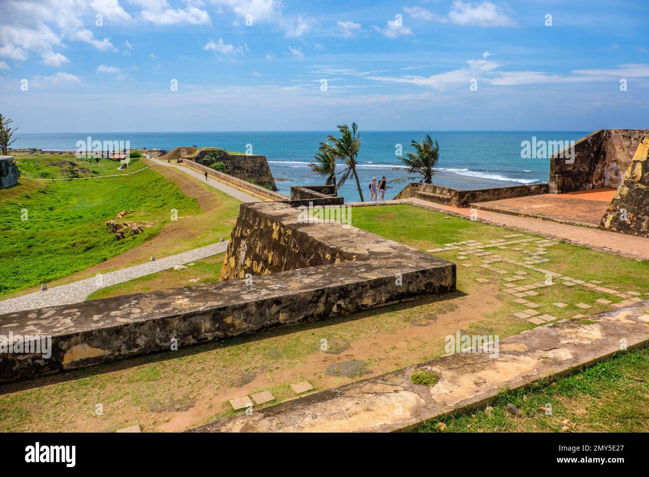 The walled town with it's Dutch fort, ramparts and bastions .Galle, Sri ...