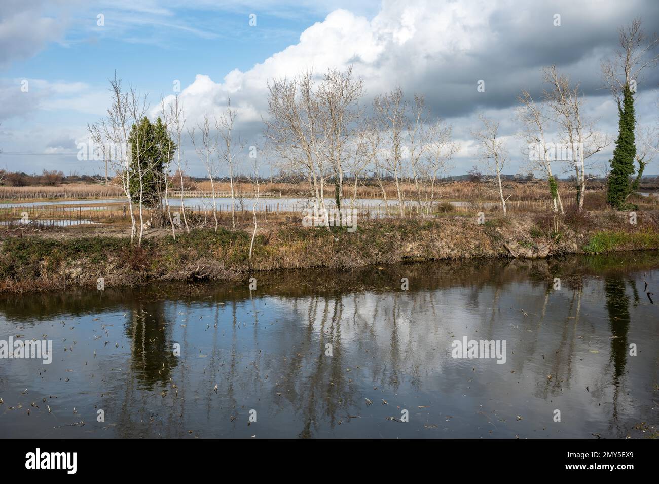 Canal of the valley of the Baux in the natural park of the Beauchamp ...