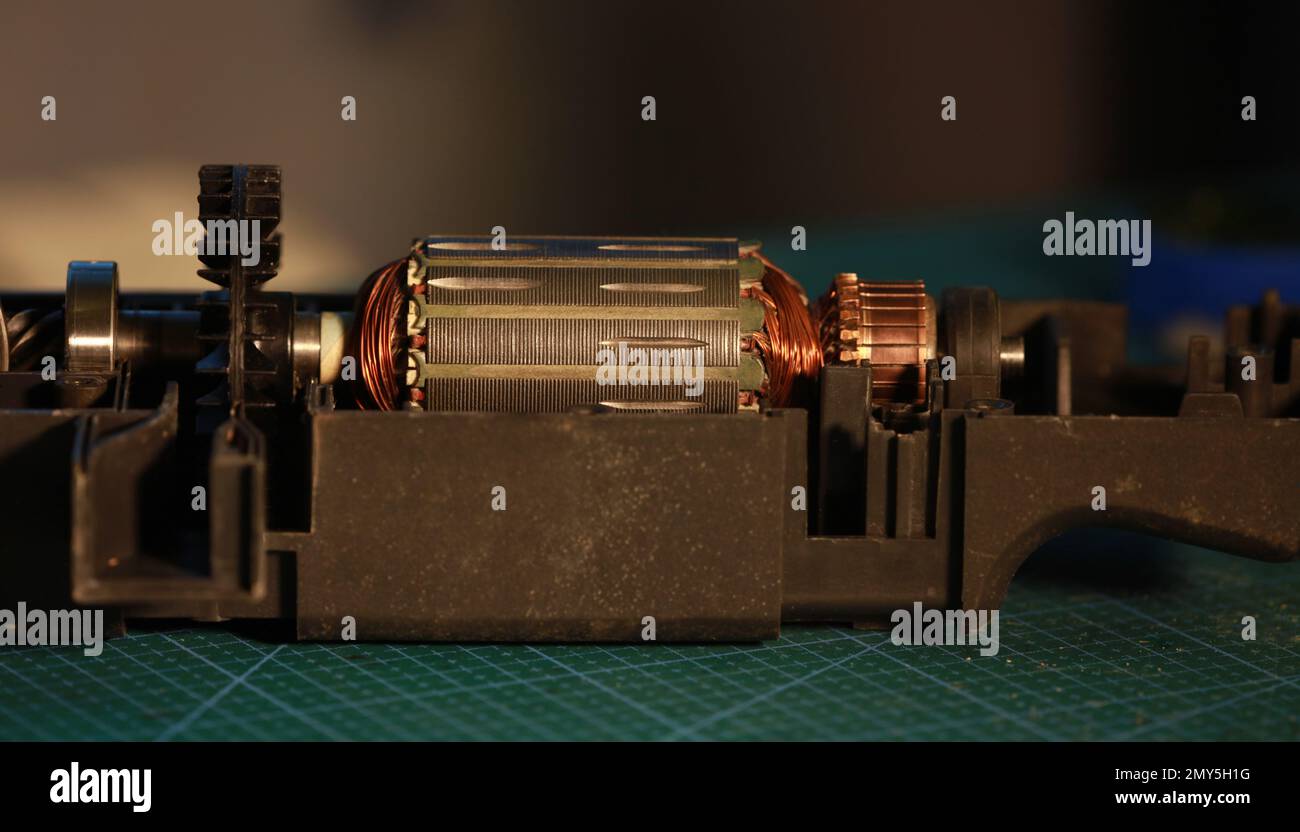 electric motor rotor, repair of hand power tools Stock Photo - Alamy