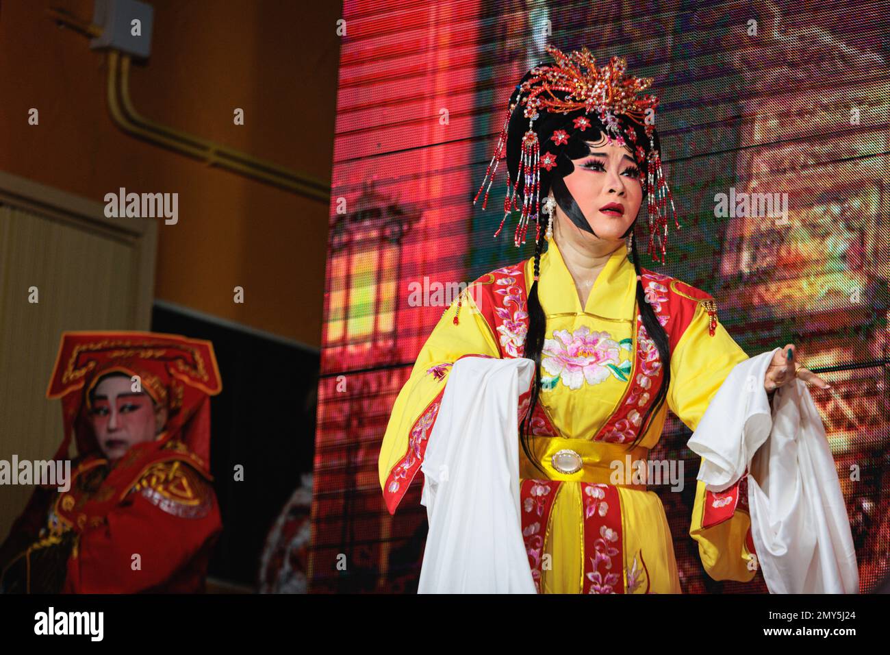 Bangkok, Thailand. 04th Feb, 2023. Chinese opera performers seen ...
