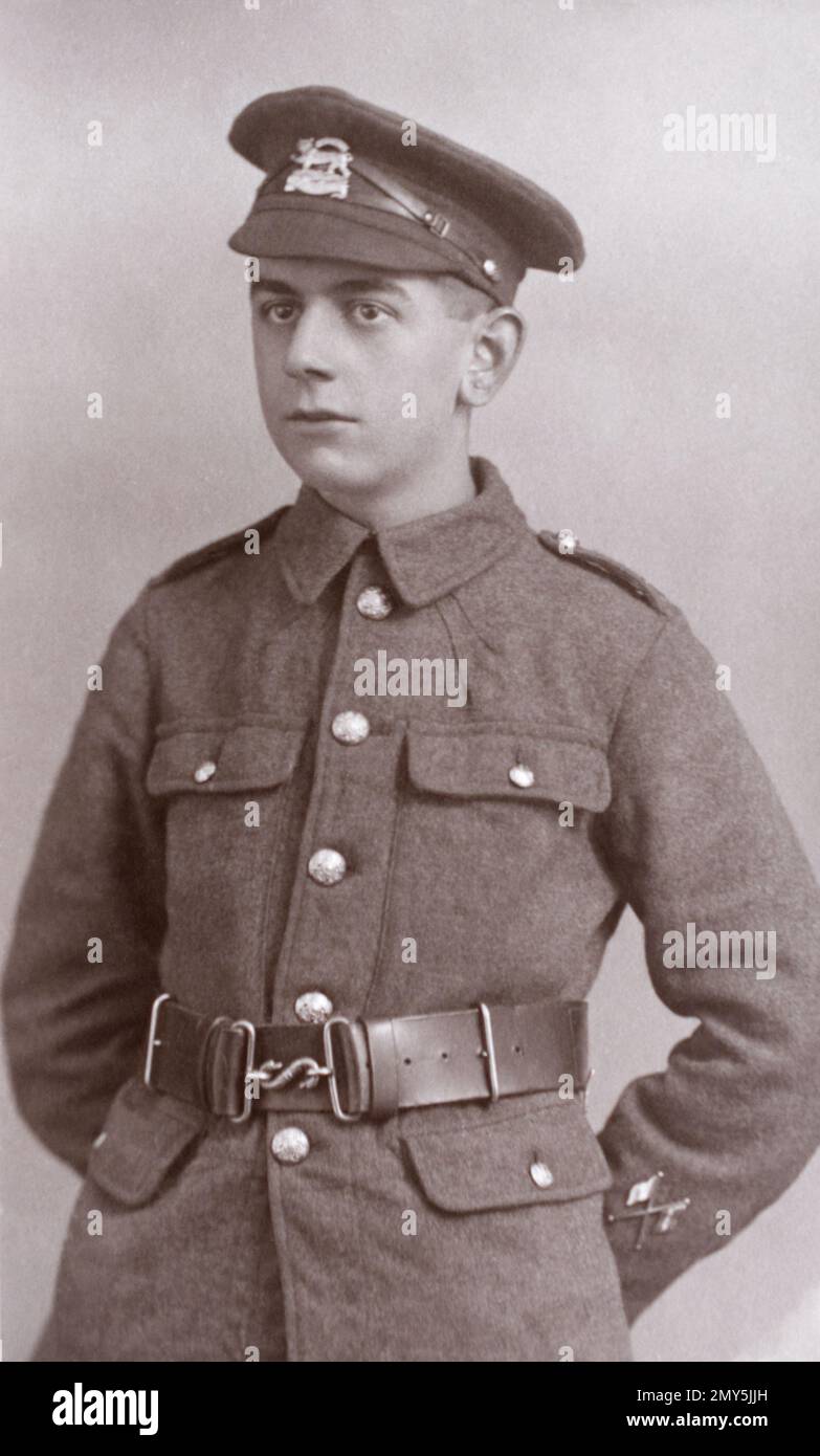 A First World War British soldier, a private in the Leicestershire Regiment Stock Photo - Alamy