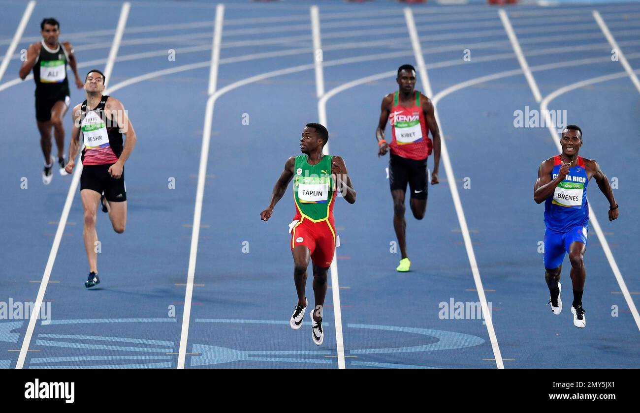 Grenada's Bralon Taplin competes in a men's 400-meter heat during the ...