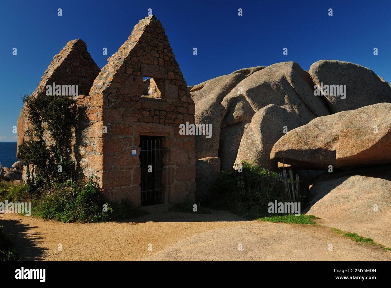 Ruin Of A Small Prison House On The Red Rock Coast In Ploumanach In ...
