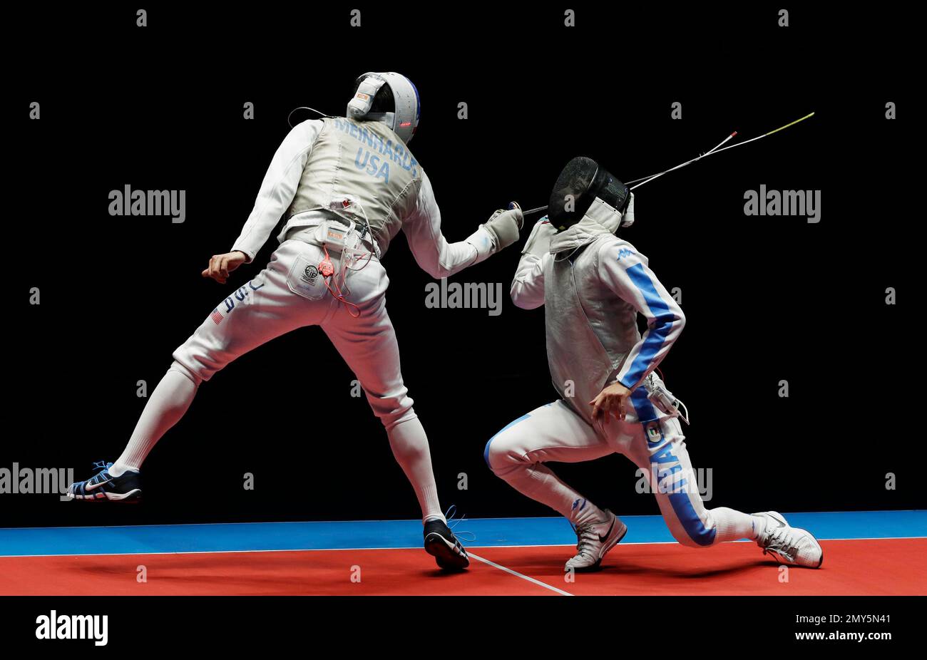 Gerek Meinhardt of the United States, left, and Daniele Garozzo of ...