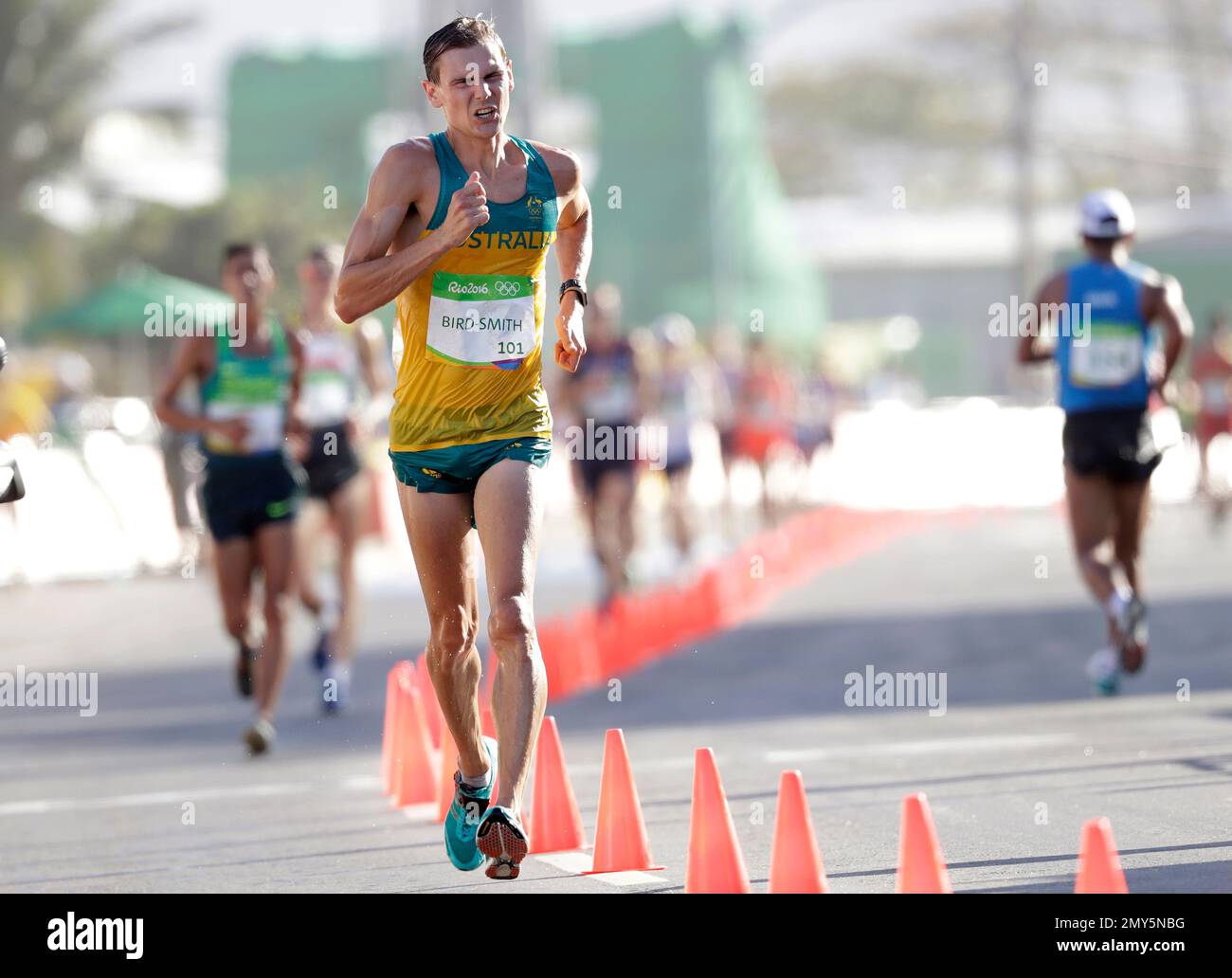 Dane Bird-Smith, of Australia, competes on his way to a bronze medal in ...