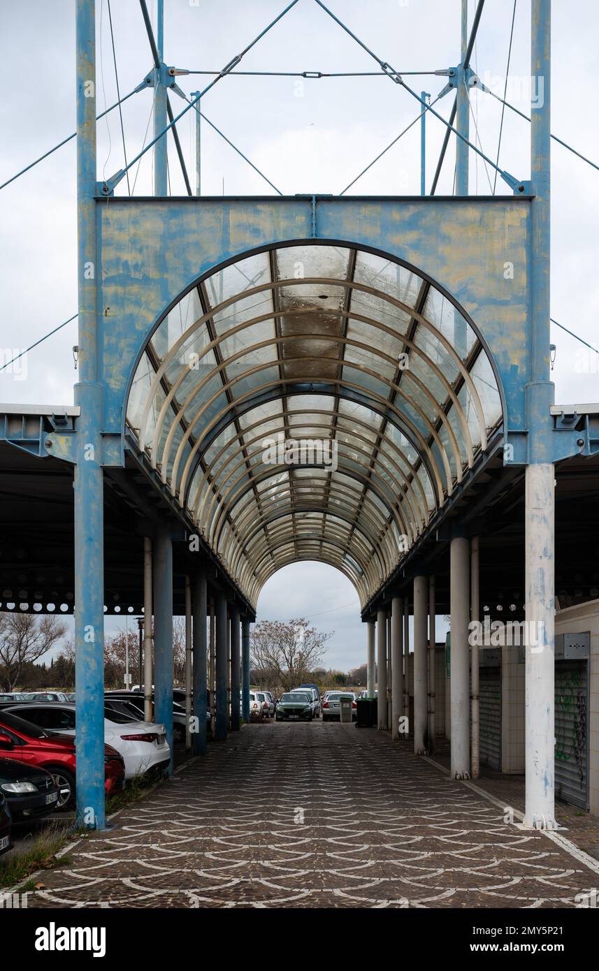 Arles, Provence, France, 1 1 2023 - Pedestrian roof at the ...