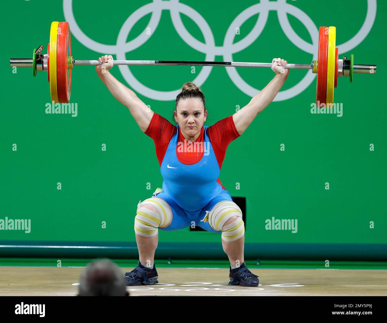Maria Fernanda Valdes Paris, of Chile, competes in the women's 75kg ...