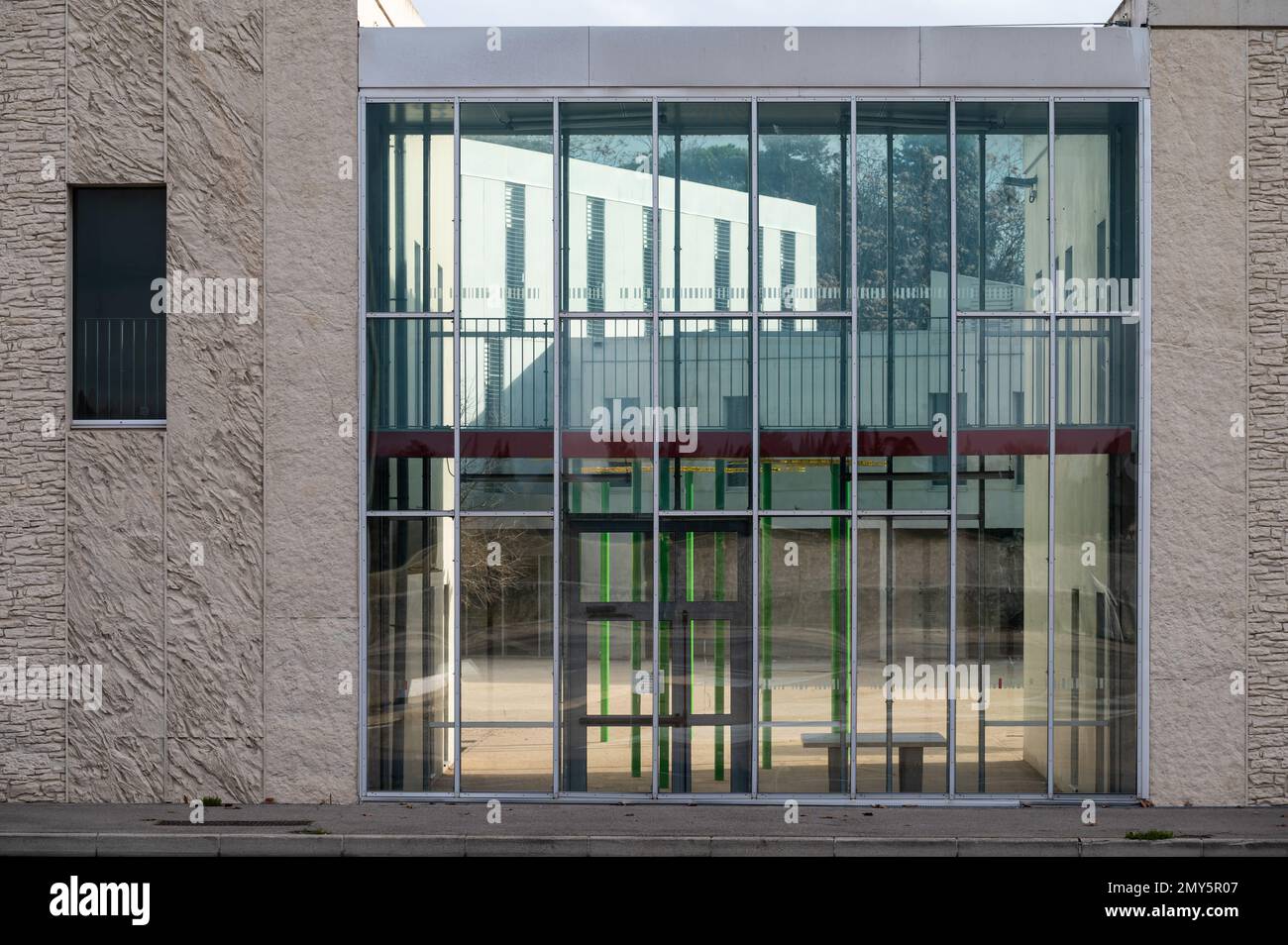 Arles, Provence, France, 1 1 2023 - Parking lot and facade of the ...