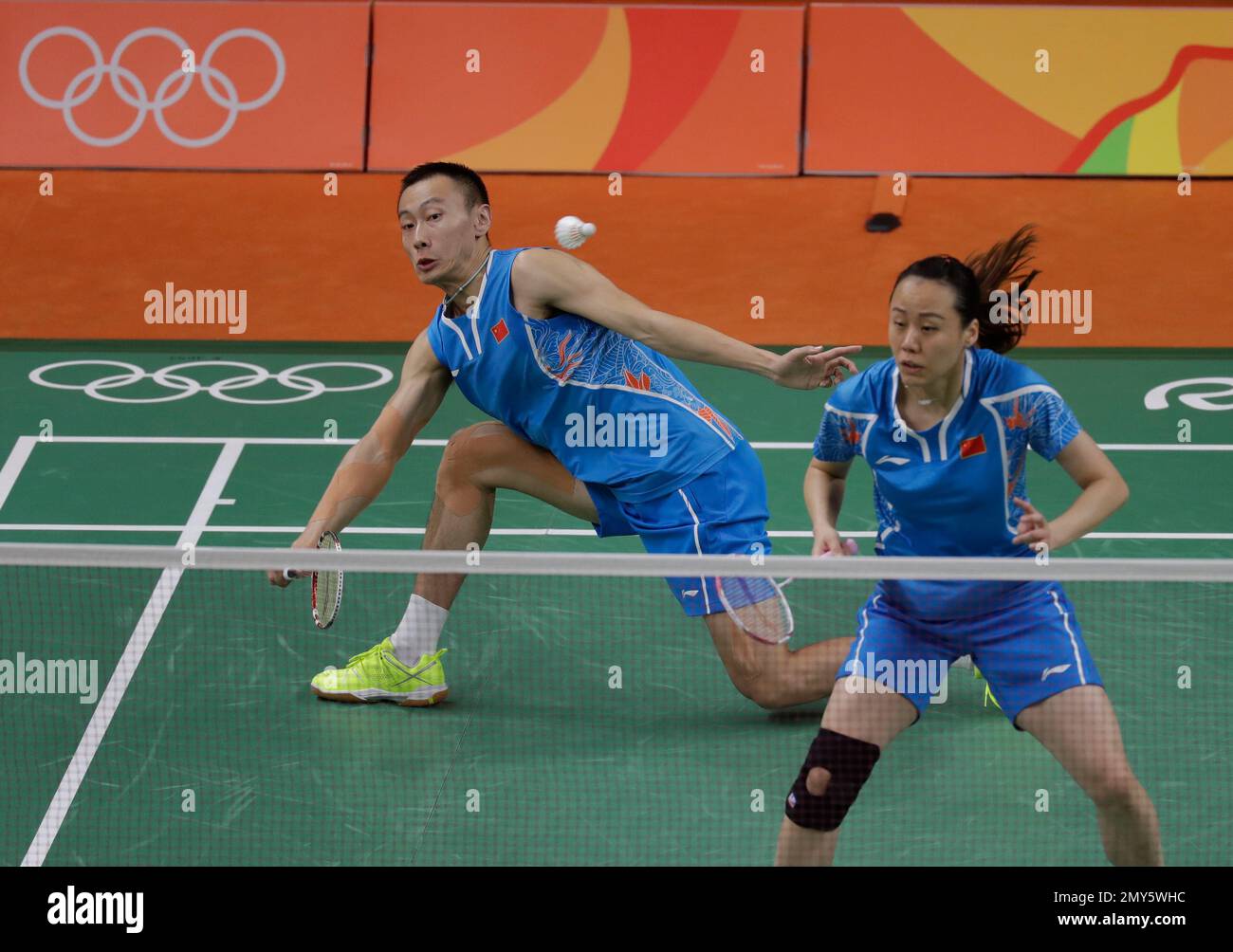 China's Zhao Yunlei, right, and Zhang Nan return a shot to Hong Kong's ...