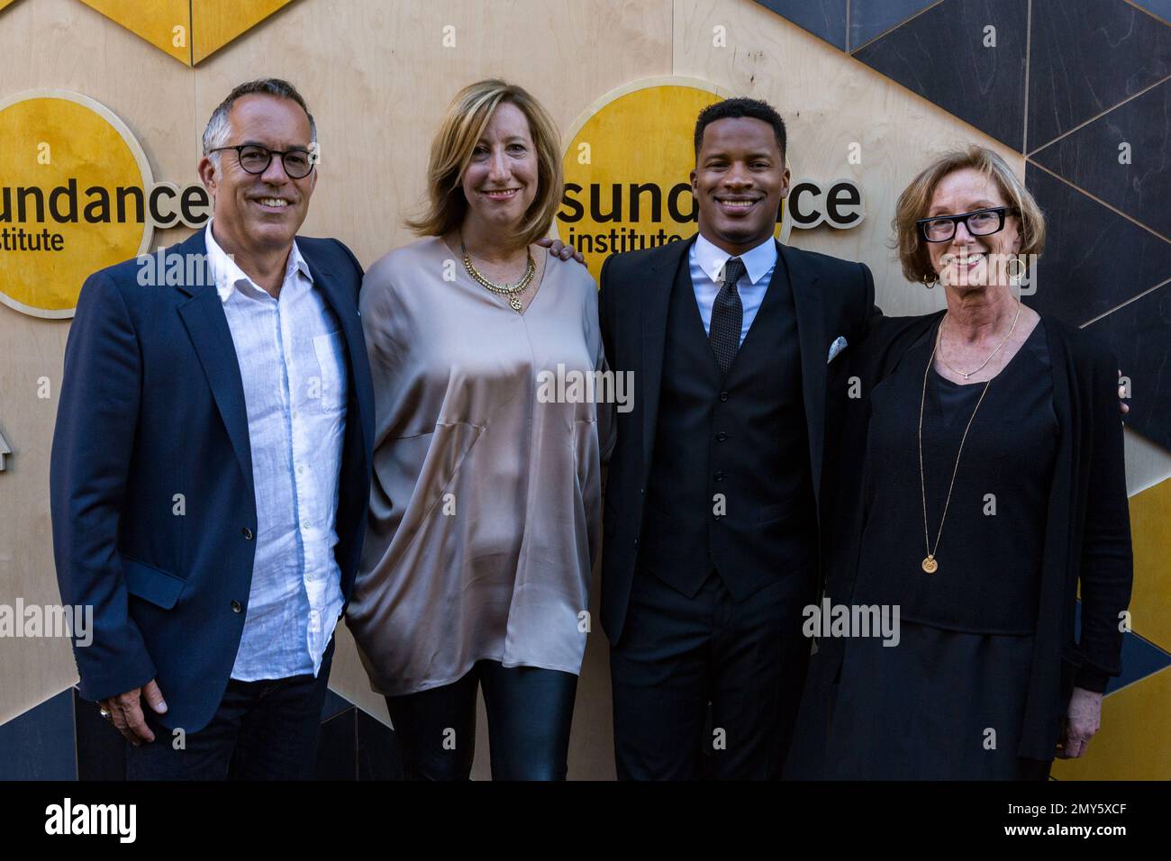 John Cooper, from left, Keri Putnam, Nate Parker, and Michelle Satter ...