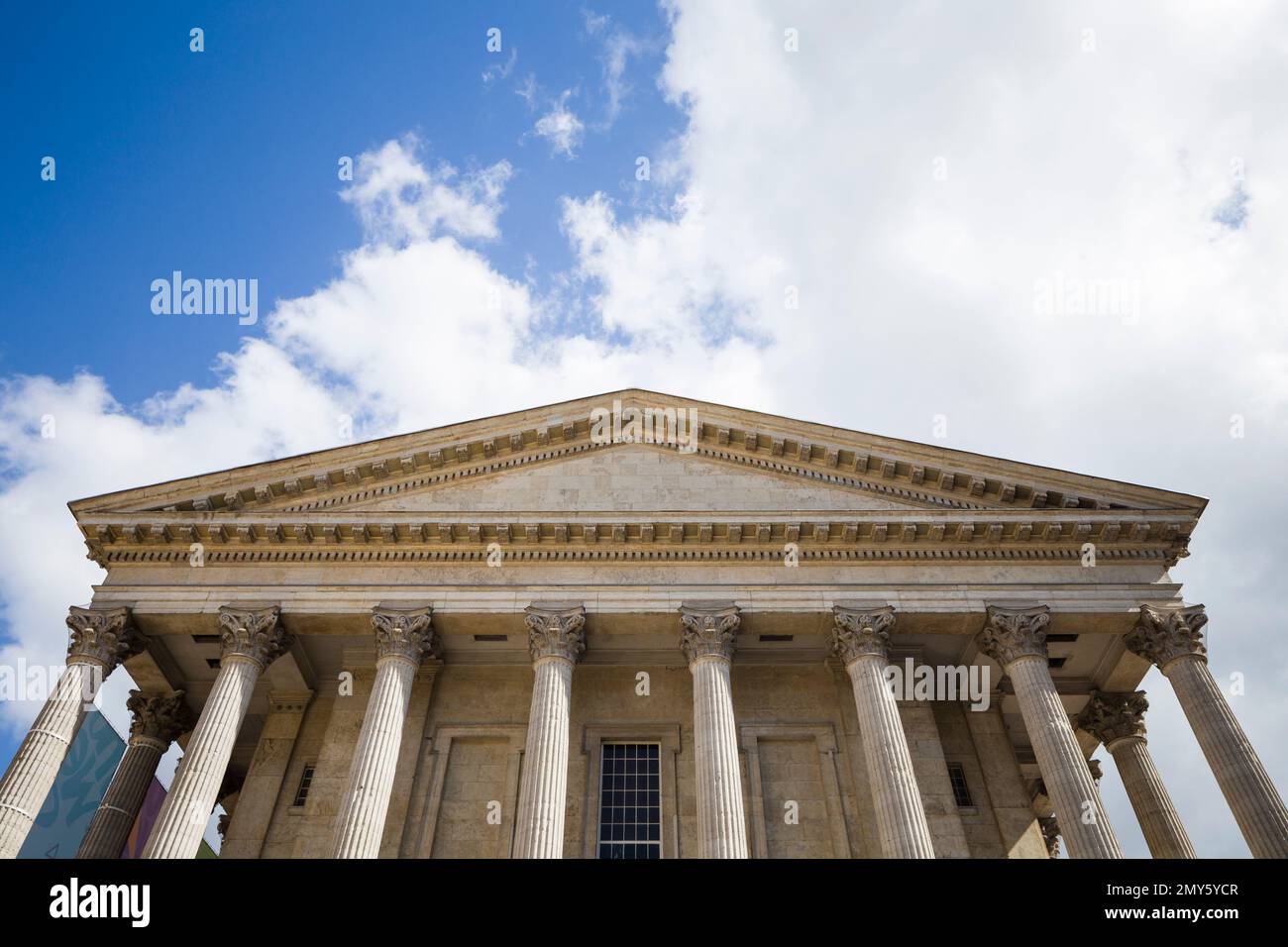 Birmingham Town Hall, UK, a neoclassical Corinthian temple, designed by ...