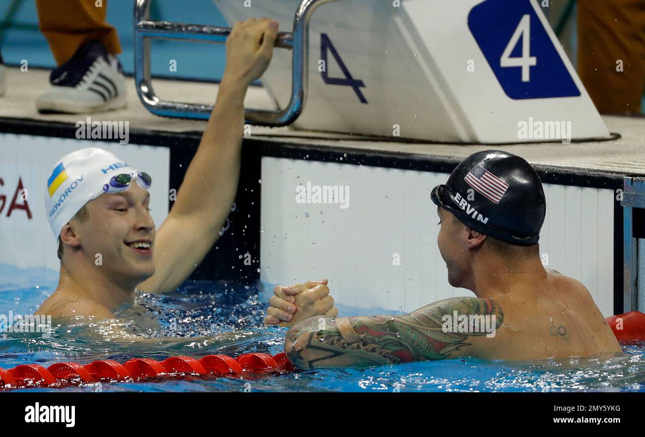 Ukraine's Andrii Govorov (Andriy Hovorov), left, and United States ...