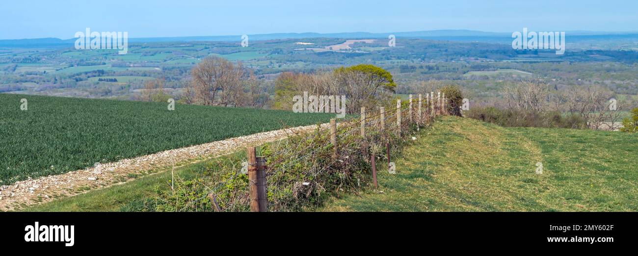 View the amazing south downs from Bignor Hill, South Down, West Sussex ...