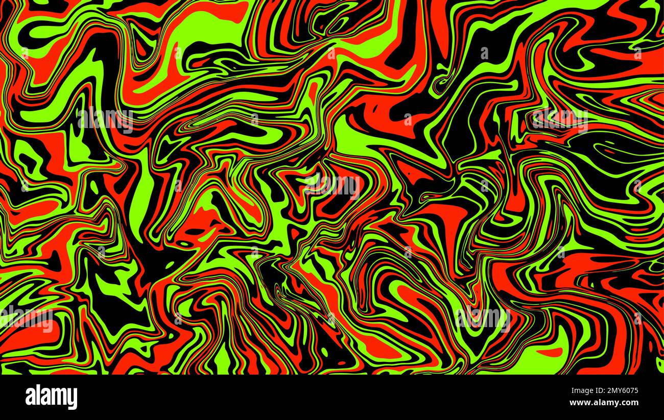 Modern red and green marble ink background design. Acrylic oil painting ...