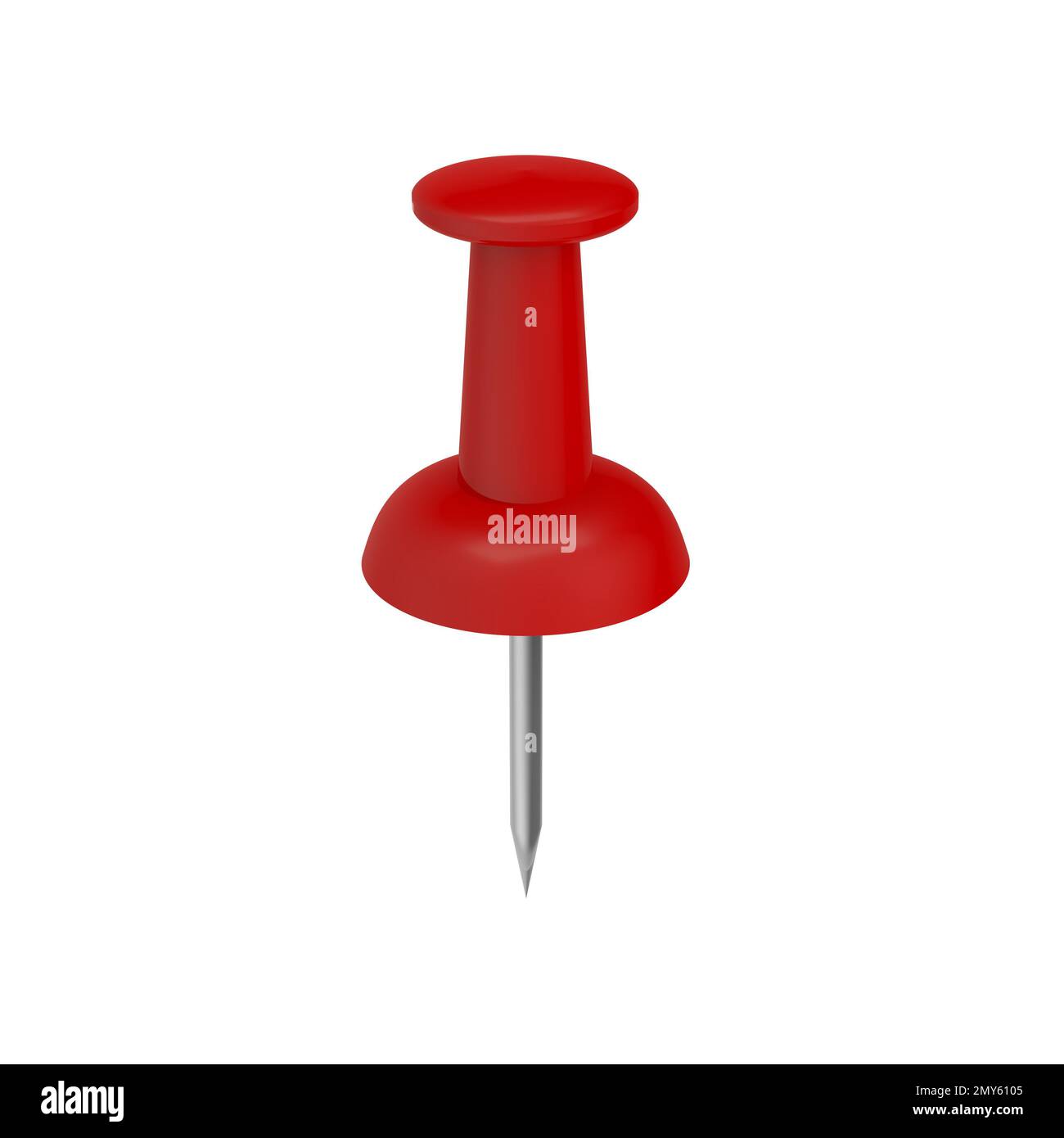 Red push pin isolated on white background. 3d illustration Stock Photo ...