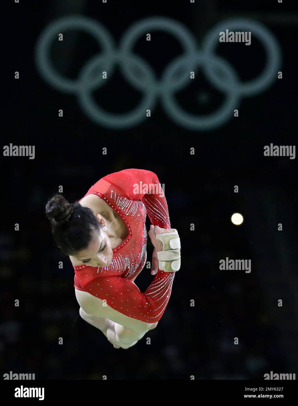 United States' Aly Raisman performs on the vault during the artistic ...