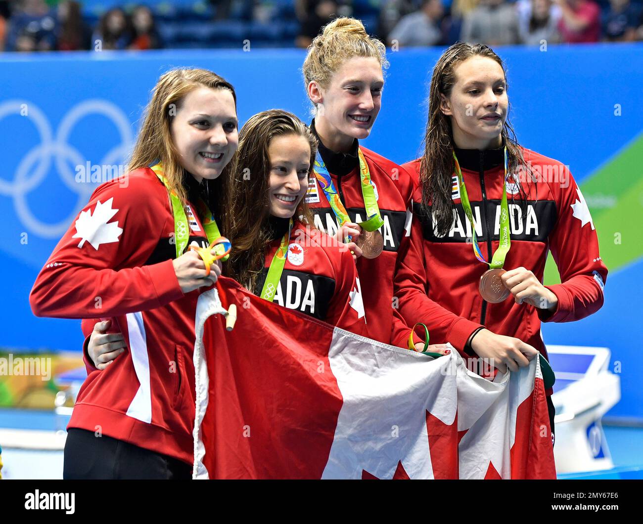Canada's Brittany Maclean, Katerine Savard, Taylor Ruck and Penny ...