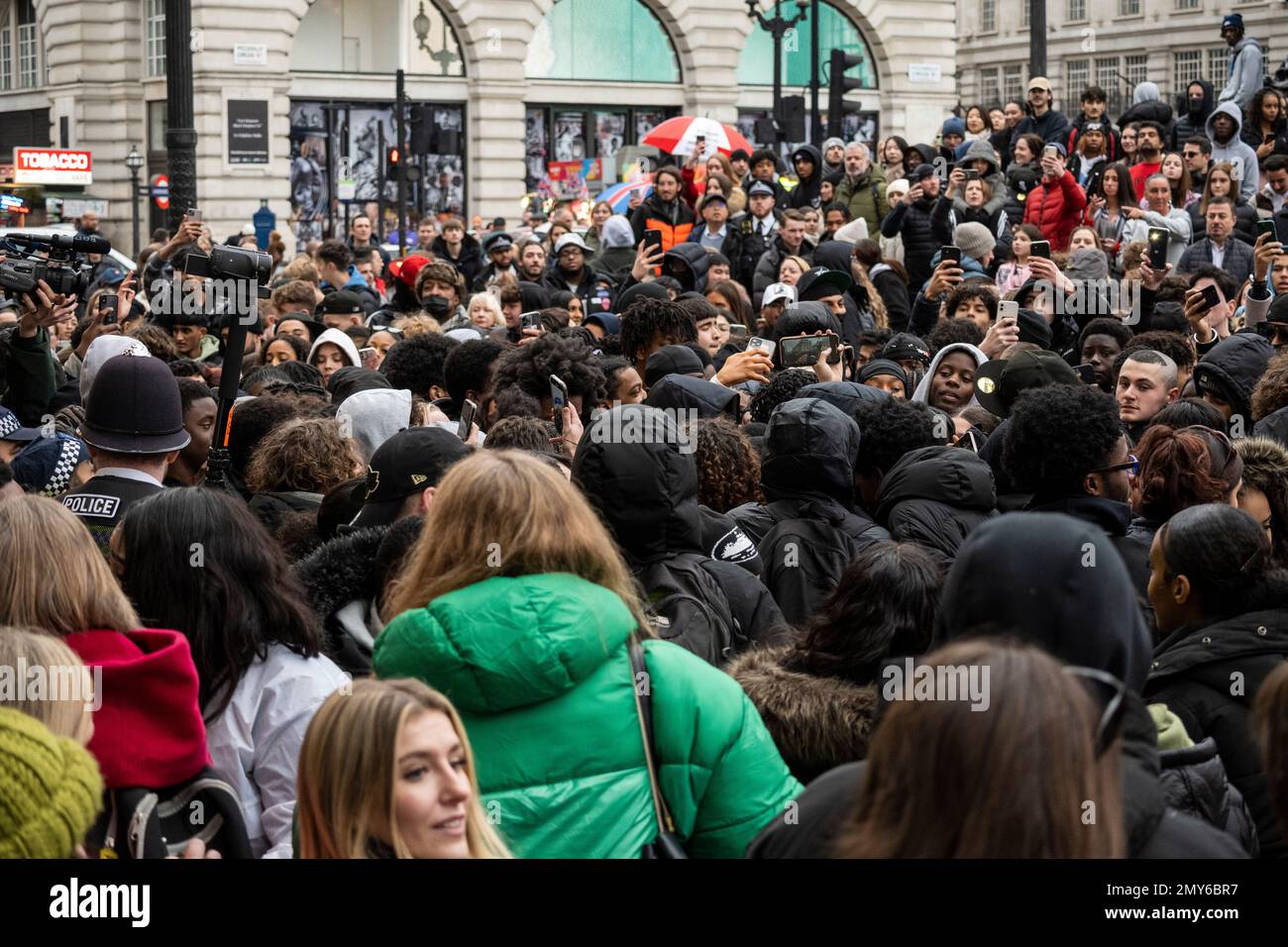 London, UK. 4 February 2023. Digga D, a drill rapper, makes a stealth ...