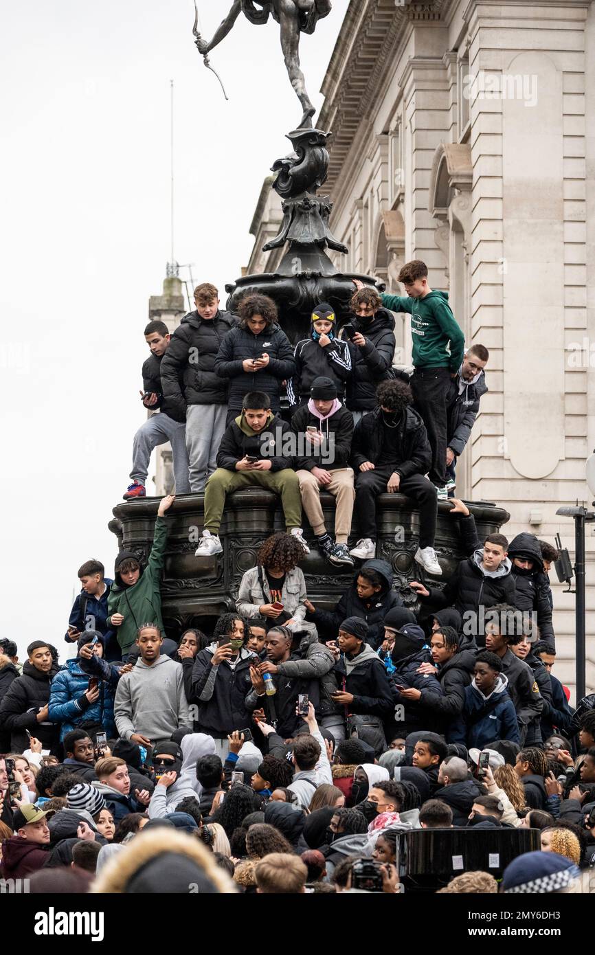 London, UK. 4 February 2023. Digga D, a drill rapper, makes a stealth ...