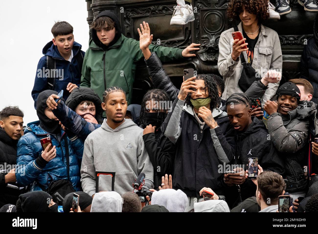 London, UK. 4 February 2023. Digga D, a drill rapper, makes a stealth ...