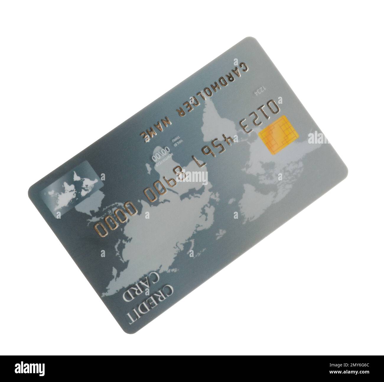 Grey plastic credit card isolated on white Stock Photo - Alamy