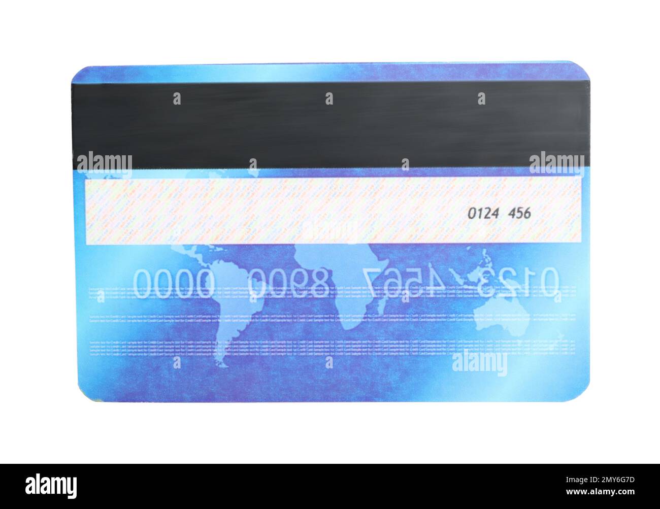 Blue plastic credit card isolated on white Stock Photo - Alamy