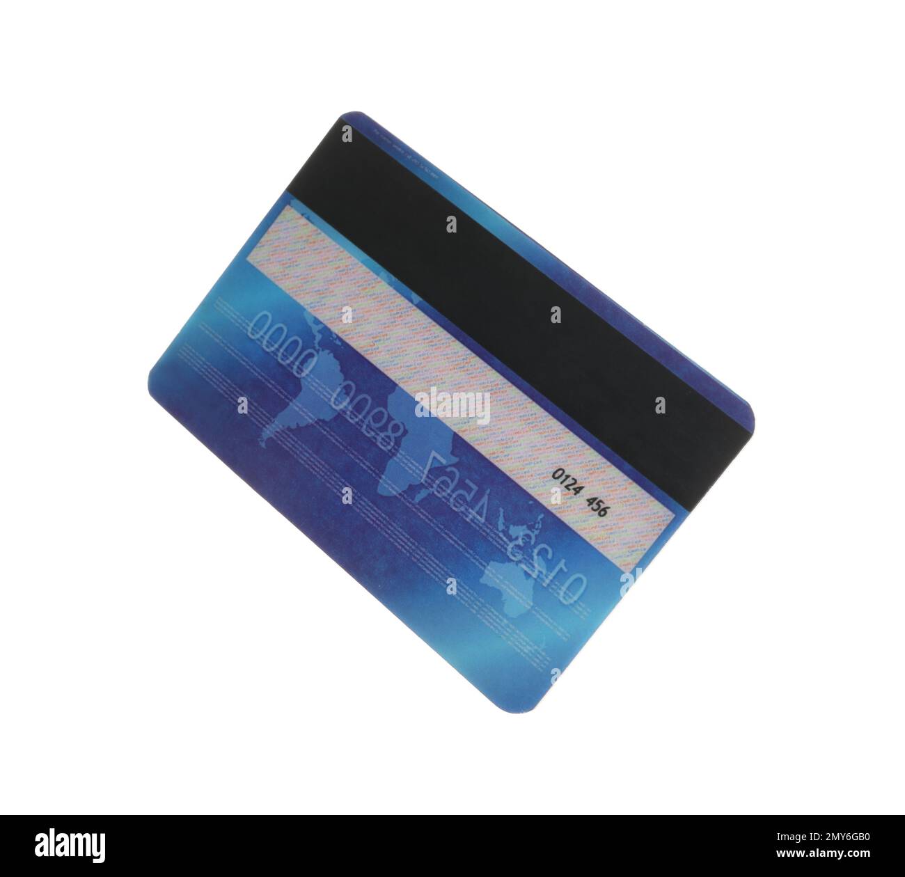 Blue plastic credit card isolated on white Stock Photo - Alamy