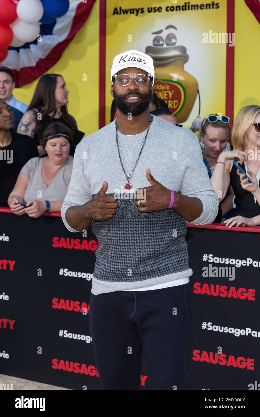 Baron Davies arrives at the world premiere of "Sausage Party" at the ...