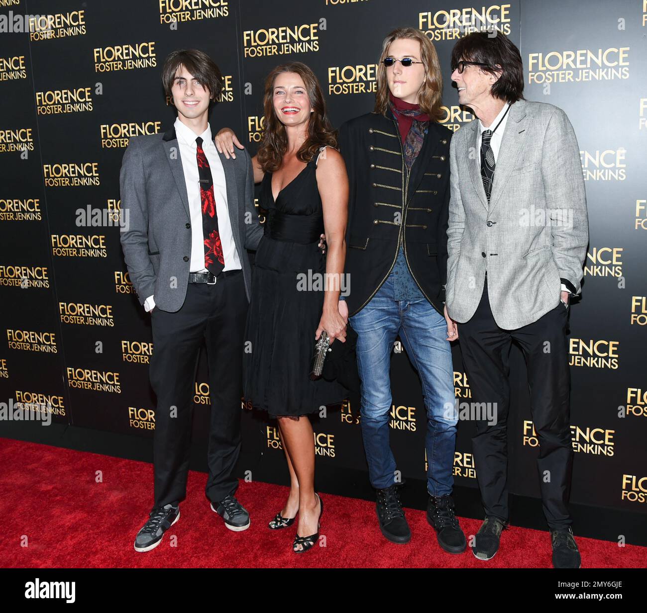Model Paulina Porizkova poses with her sons Jonathan Ocasek, left ...