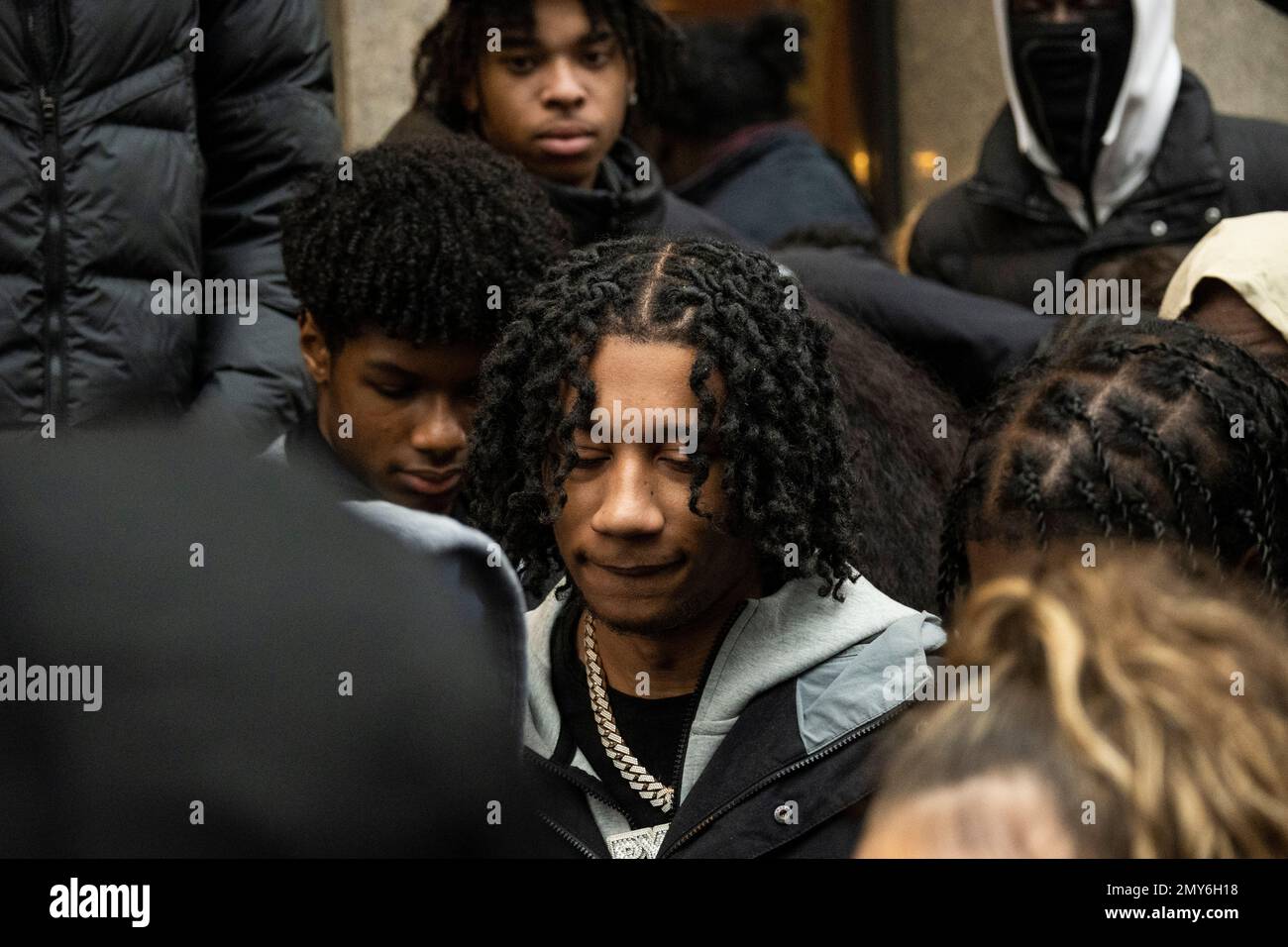 London, UK. 4 February 2023. Digga D, a drill rapper, makes a stealth ...