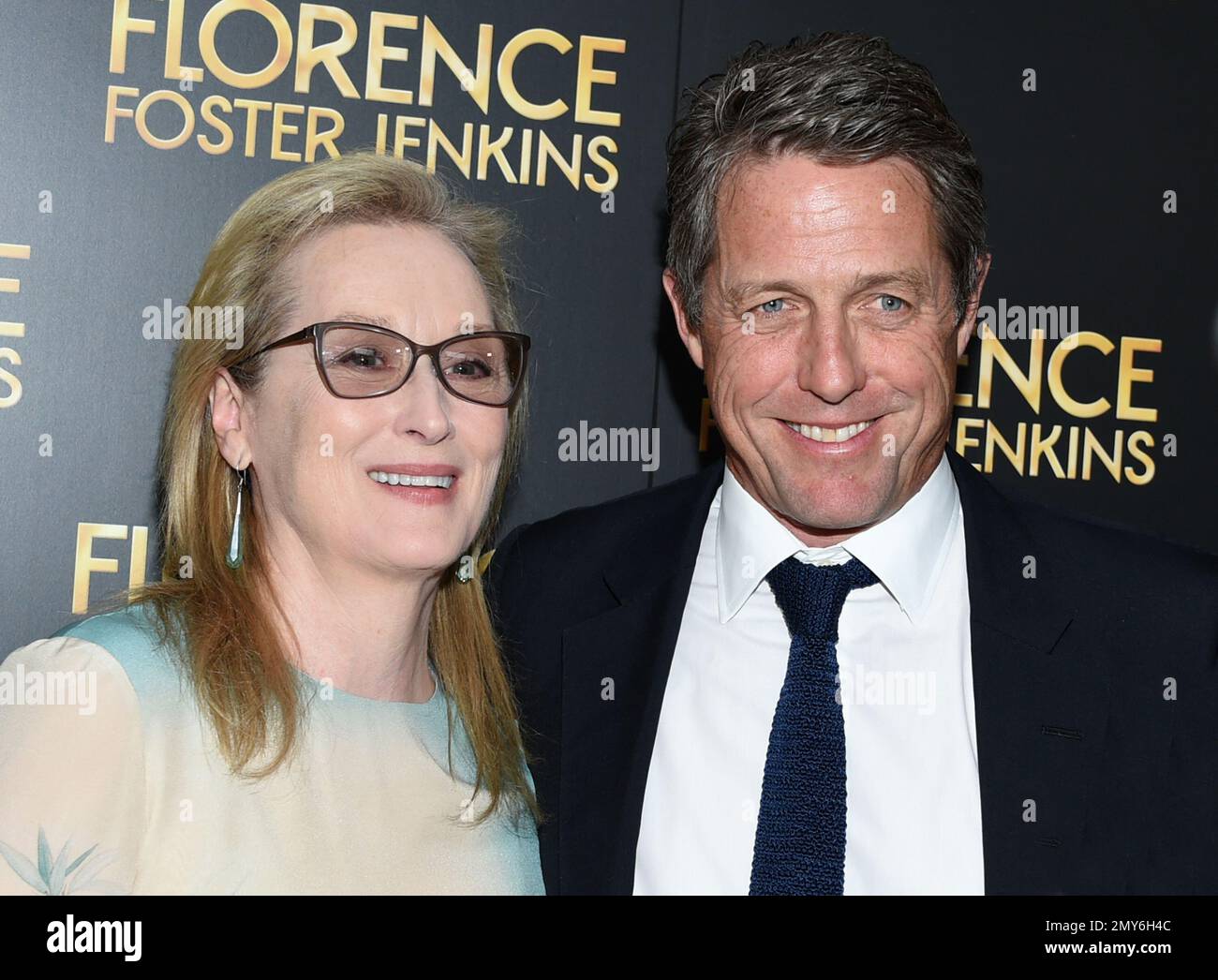 Actors Meryl Streep and Hugh Grant attend the premiere of "Florence ...