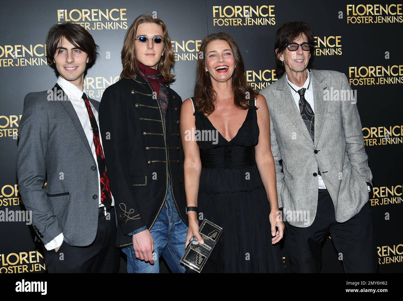 Model Paulina Porizkova poses with her sons Jonathan Ocasek, left ...