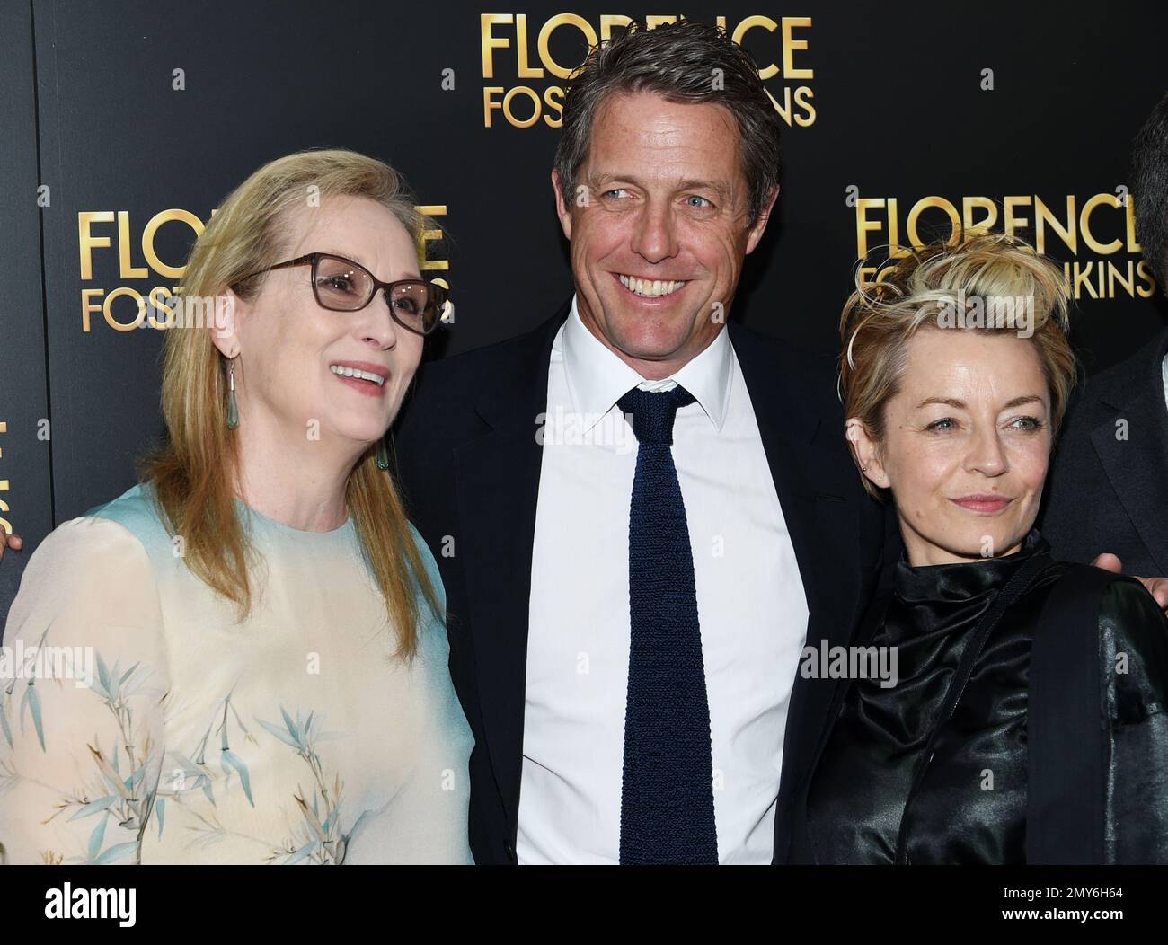Actors Meryl Streep, left, Hugh Grant and producer Tracey Seaward ...