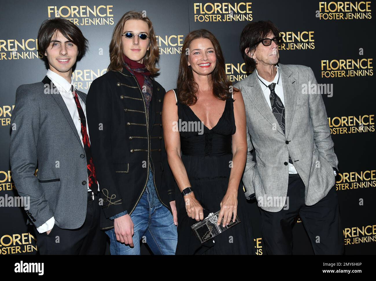 Model Paulina Porizkova poses with her sons Jonathan Ocasek, left ...