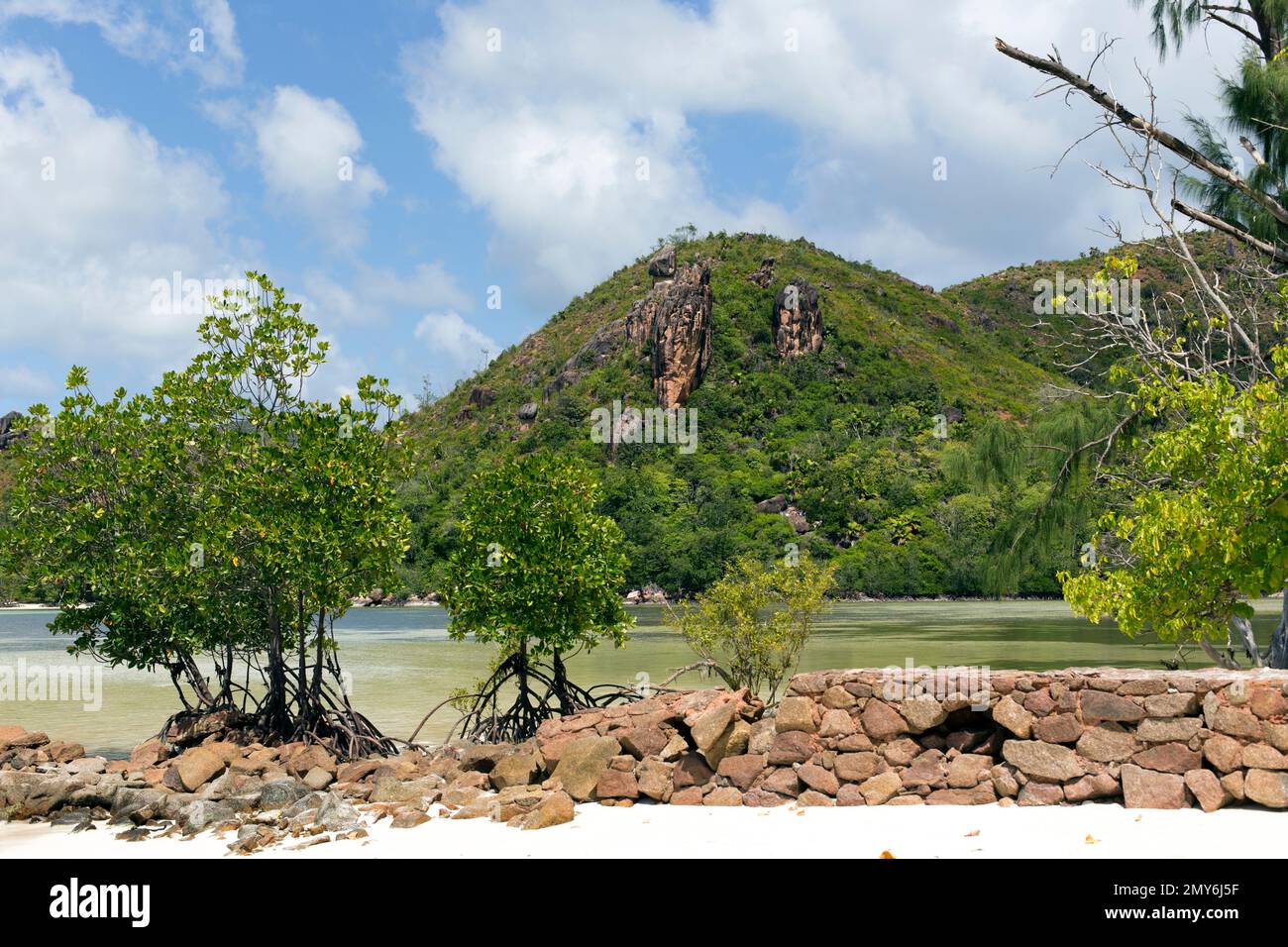 Photo of lagoon landscape in Seychelles island Stock Photo - Alamy