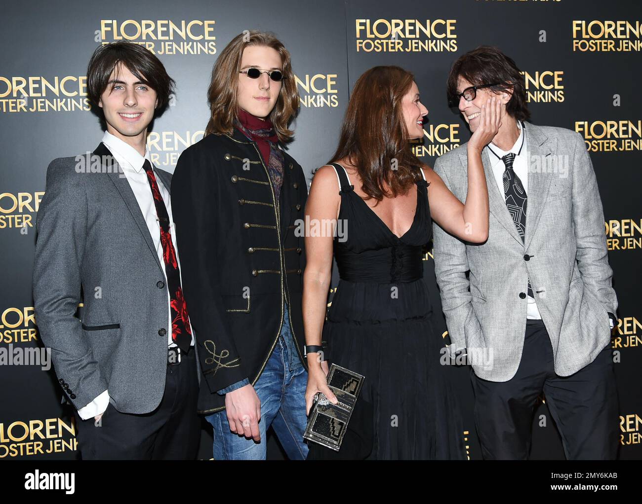 Model Paulina Porizkova poses with her sons Jonathan Ocasek, left ...