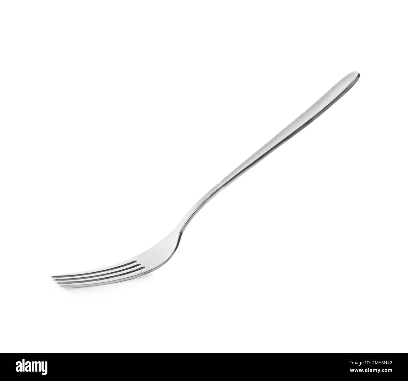 New clean shiny fork isolated on white Stock Photo - Alamy