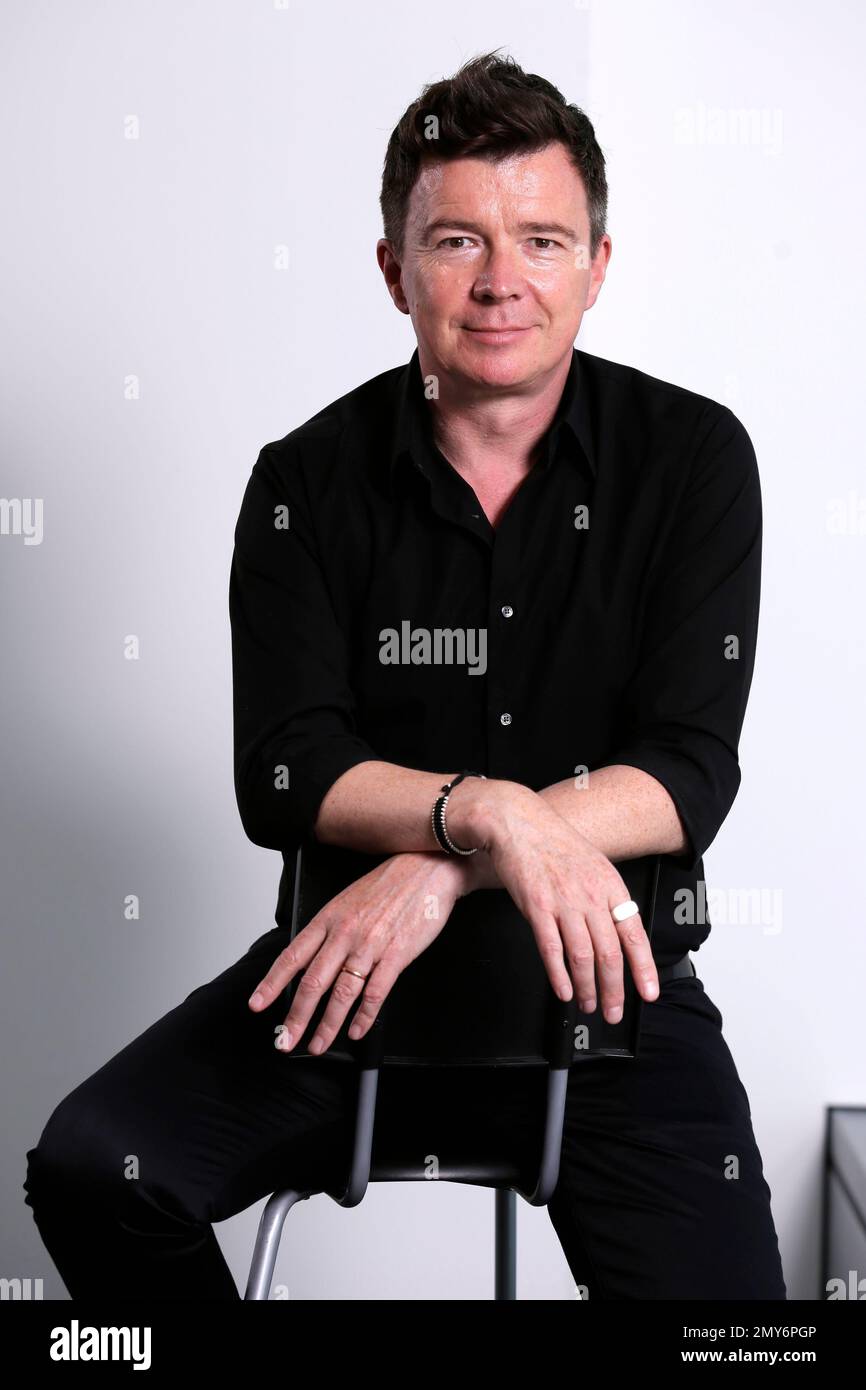 Singer Rick Astley poses for photos, in New York, Tuesday, Aug. 9, 2016 ...