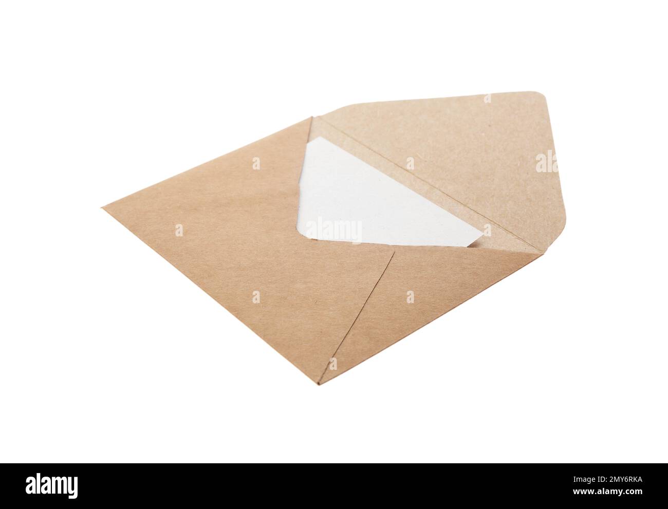 Brown paper envelope isolated on white. Mail service Stock Photo - Alamy