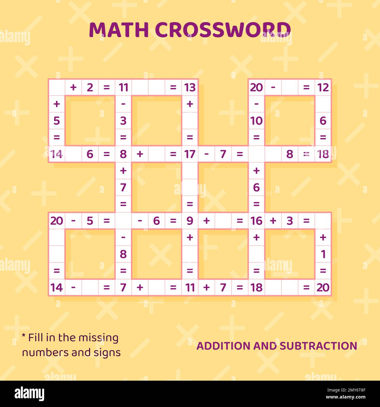 Math Crossword Puzzles Addition And Subtraction To 10 Vrogue co