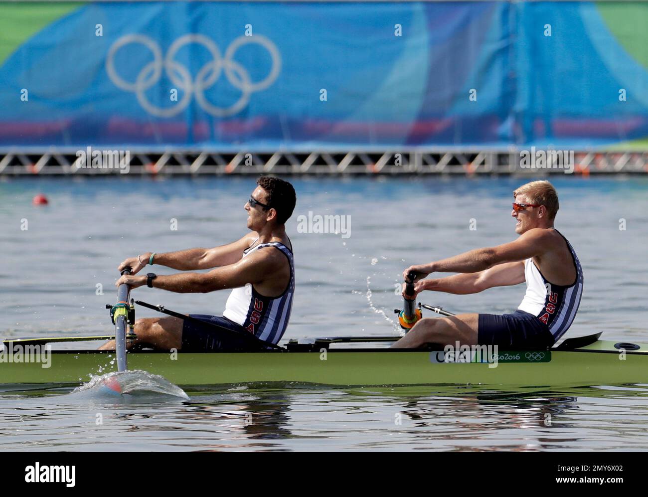 Anders Weiss and Nareg Guregian, of United States, compete in the men's ...